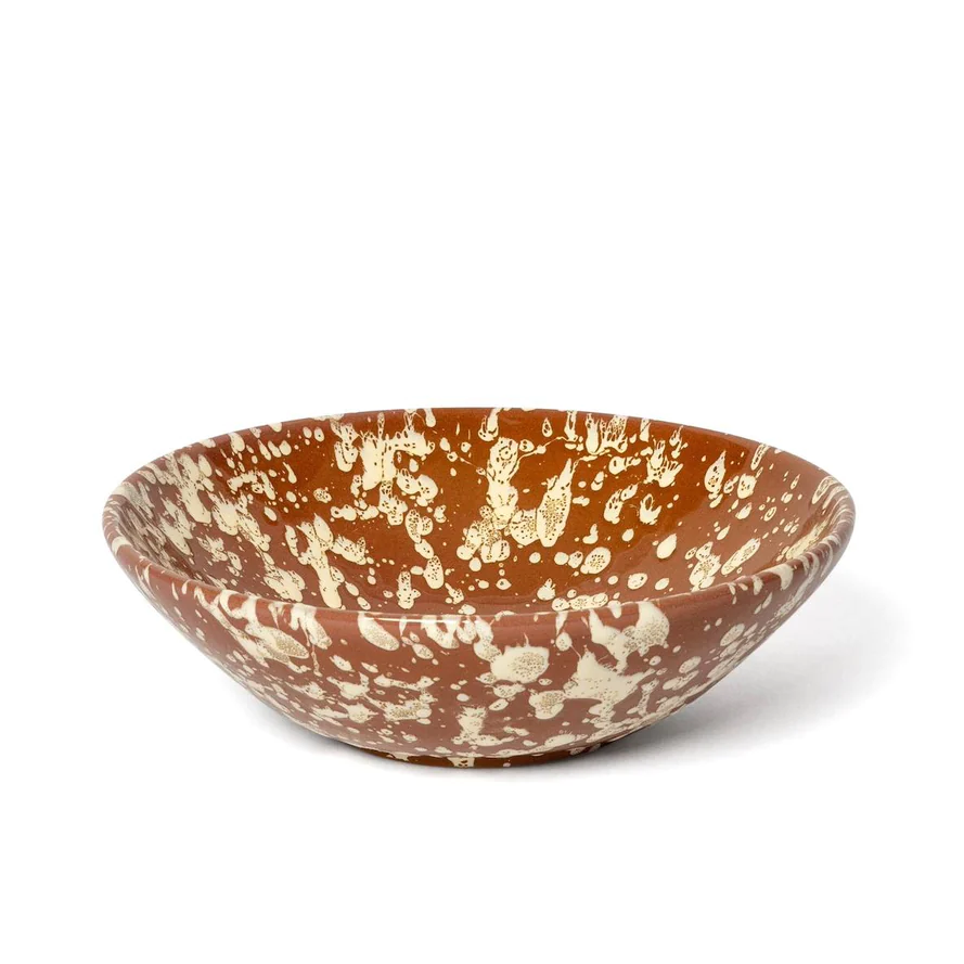 Large Splatter Bowl, Terracotta and Cream – Ellis Hill