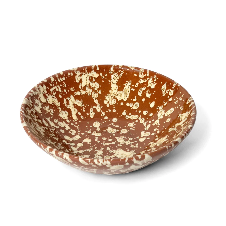 Large Splatter Bowl, Terracotta and Cream – Ellis Hill